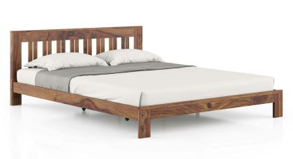 Urban Ladder Beirut Solid Wood Bed Queen Size (Finish : Teak; Bed Size : Queen) - JioMart
