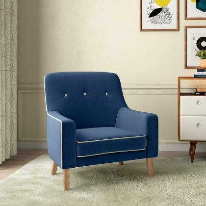 Urban Ladder Hagen Lounge Chair (Colour : Cobalt) - JioMart