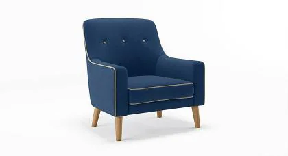 Urban Ladder Hagen Lounge Chair (Colour : Cobalt) - JioMart