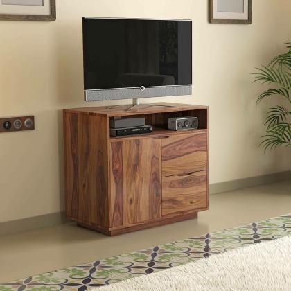 Urban Ladder Zephyr High Tv Unit (Finish : Teak) - JioMart