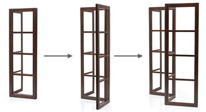 Urban Ladder Andreas Room Divider (Finish : Dark Walnut) - JioMart