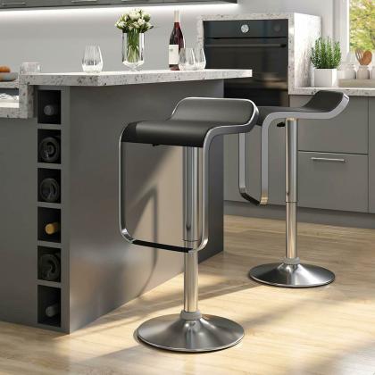 Urban Ladder Draper Bar Chair - Set Of 2 (Colour : Black) - JioMart