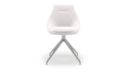 Urban Ladder Doris Swivel Accent Chair (Colour : White; Material ...
