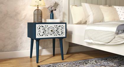 Urban Ladder Houda Bedside Table (Finish: Mango Walnut) - JioMart