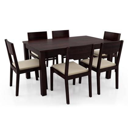 Urban Ladder Arabia Solid Wood 6 Seater Dining Table (Finish : Mahogany ...