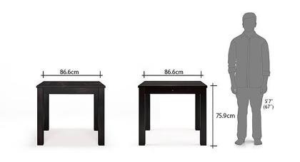 Urban Ladder Arabia 4 Seater Dining Table (With Storage) (Finish ...