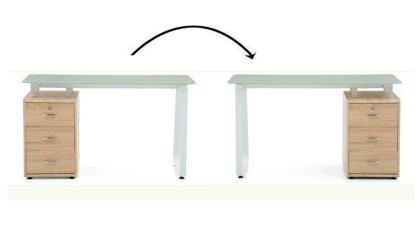 Urban Ladder Eddings Glass Top Study Table (Finish : Natural Oak ...