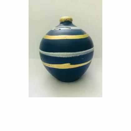 HC THE CRAFTS Terracotta Clay Gullak, Money Bank blue pack of 3 Coin ...