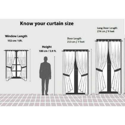 Frimerr Grey Solid Polyester Semi Sheer Crush Patta Window Curtains 5ft ...