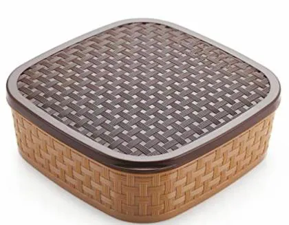 BARARIA Plastic Square 7 Sections Multipurpose Masala Rangoli Dabba Box ...