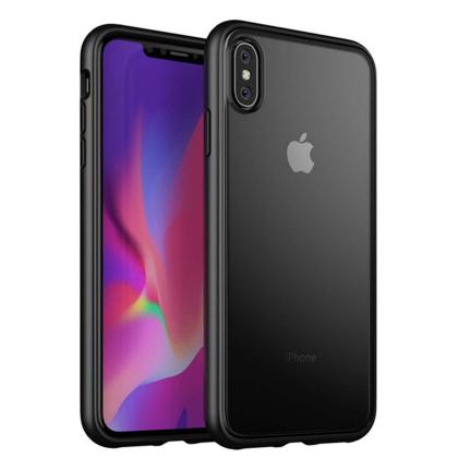 KAPAVER Apple Iphone Xs Max Black Rubber Shock Absorbent Back Cover 16. ...