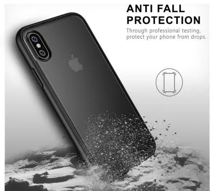 KAPAVER Apple Iphone Xs Max Black Rubber Shock Absorbent Back Cover 16. ...