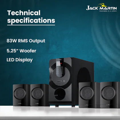 Jack Martin JM 1700 Woofer Bluetooth Home Theatre (Black) - JioMart