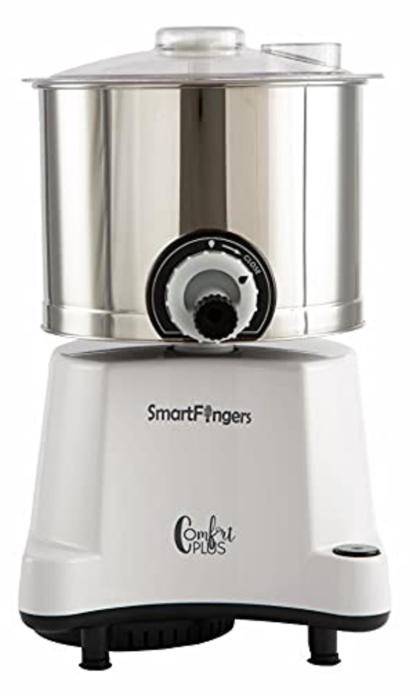 Smartfingers Comfort Plus 150W, 2L Table Top Wet Grinder, White - JioMart