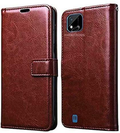 AmericHome Realme C20, Model RMX3063, RMX3061 Brown Rubber, Cloth ...