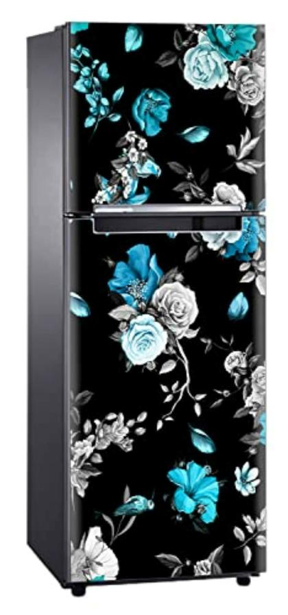 Divinedesigns Multicolor Vinyl Blue White Fridge Sticker - JioMart