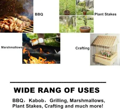 Inditradition 16" Natural Bamboo Skewer Sticks for BBQ Barbecue, Kebab, Tandoor, Grilling ...