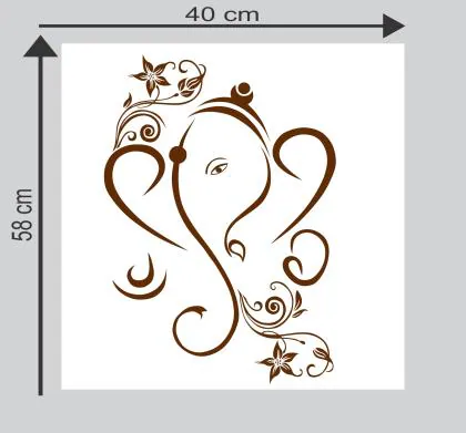 Sticker Studio Vinyl Lord Ganesha Wall Sticker 58 cm X 40 cm - JioMart