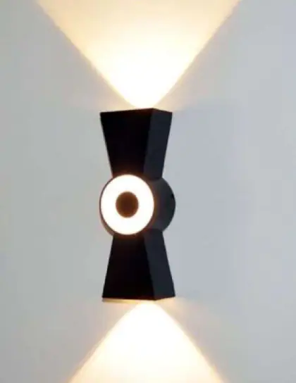 OTS LIGHTS 2X5+2 watts Up Down Front Outdoor LED Wall Light, Aluminum ...