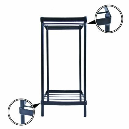 EQUAL 2 Step Plant Stand, Metal Modern Tulsi Plant Stand, Black - JioMart
