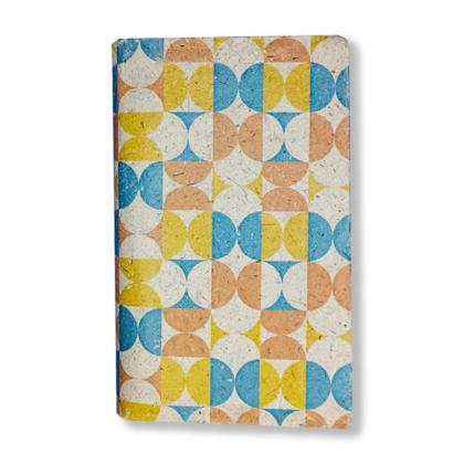 KUMBHI KAGAZ_Geometric Pattern Print Handmade Paper Notebook - JioMart