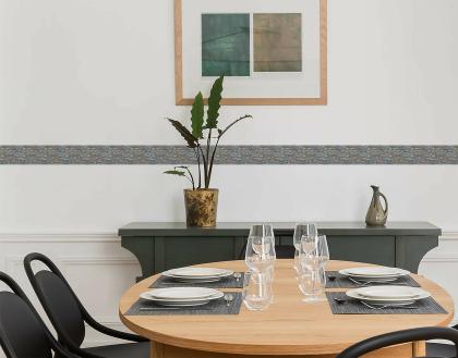 WallDesign Natural Grey Stone Filled Pattern Wall Border Sticker - 3 ...