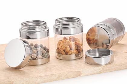 Sizzle Galaxy Transparent Stainless Steel See Through Container 140 ml ...