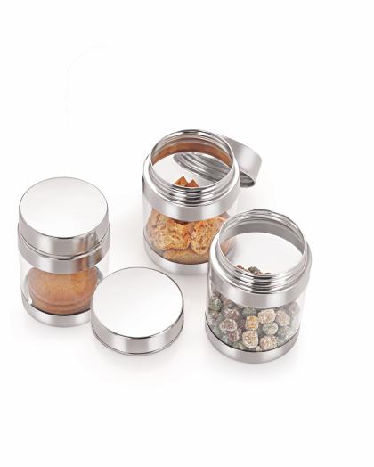 Sizzle Galaxy Transparent Stainless Steel See Through Container 140 ml ...