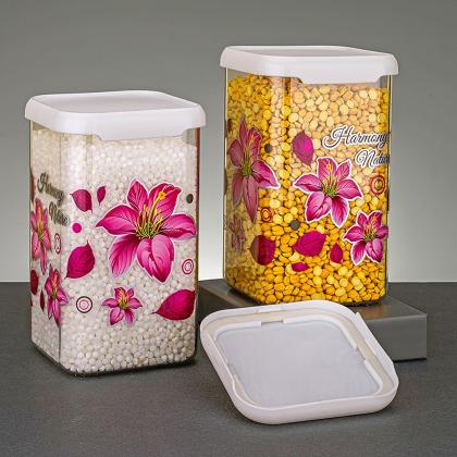 ANJIL 100% Unbreakable Air Tight Kitchen Plastic Storage Containers ...