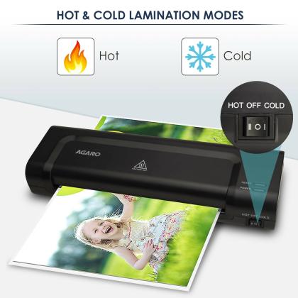 AGARO Icon A4 Lamination Machine with Jam Release Button, Supports Hot ...