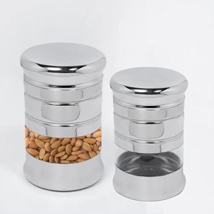 OPR Stainless Steel Container, Canister with See Through Window ...