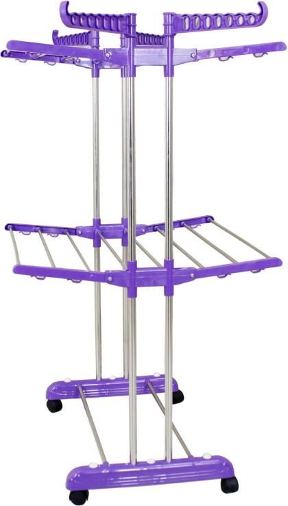 Unizone Purple Stainless Steel and Plastic Heavy Duty Cloth Dryer Stand ...