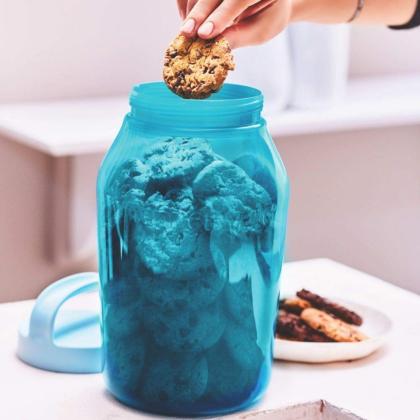 Tupperware Blue Plastic Storage Jar 3L 1 Piece - JioMart