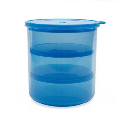 Gluman Round Blue Plastic Storage Container (Set of 4) - JioMart