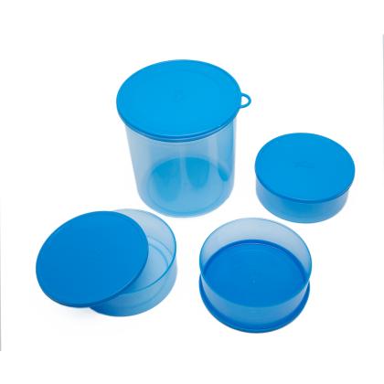 Gluman Round Blue Plastic Storage Container (Set of 4) - JioMart