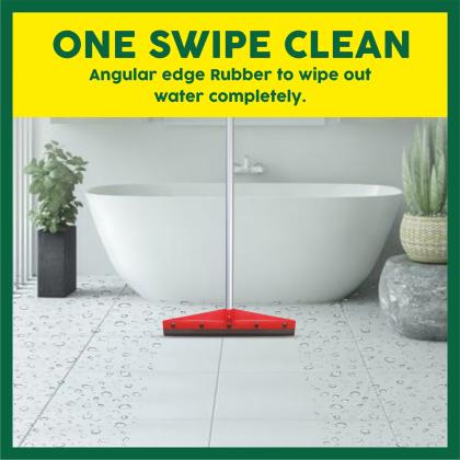 HIC Floor Wiper with Long Handle, Wide Quality rubber strip for Home ...