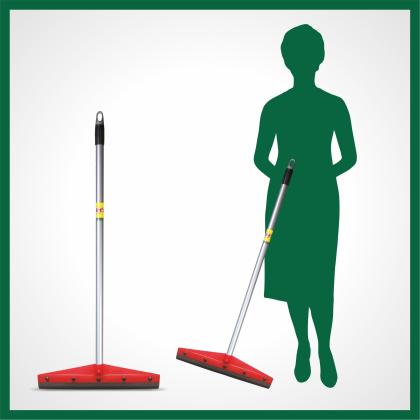 HIC Floor Wiper with Long Handle, Wide Quality rubber strip for Home ...