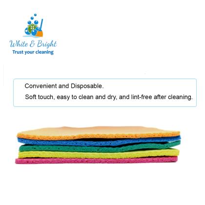 White & Bright Multicolor Microfiber Cellulose Sponge Cleaning Wipes ...