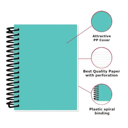 Navneet Navneet | Fat Note Book | PP Cover Spiral Bound | Single Line ...