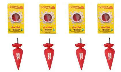 MAHAVIR PERFUMERS Surya Cam Fresh NATURAL Camphor Cone Refreshing ...