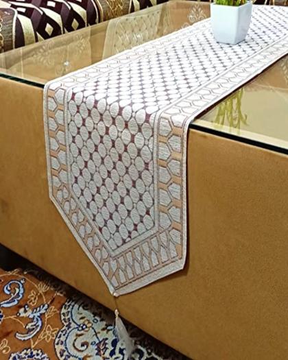 Romiz Cotton Fabric Beige Color Center Table Runner(Romiz-TableRunner ...