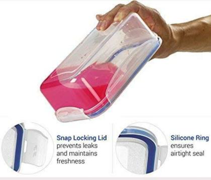 JRM Plastic Air Tight Square Storage Box/Container, 400 ml -Set of 6 Pieces - JioMart