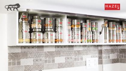 HAZEL Stainless Steel Kitchen Containers I Barni Shape Transparent ...