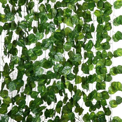 Bs Amor Green Artificial Plant Leaf Creeper Greenery Bail Wall Hanging ...