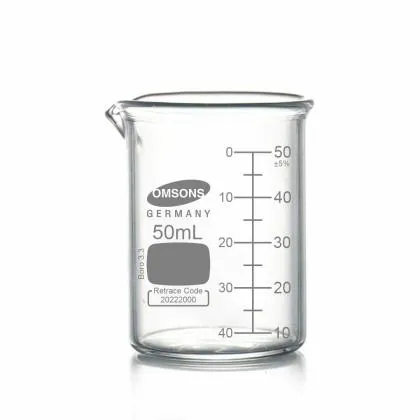 OMSONS Glassware | Beaker Low Form with Spout | Capacity 50ml Pack of ...