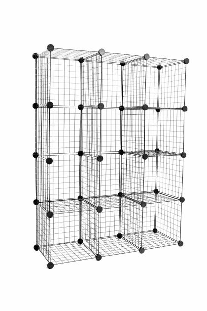 REYNISH Metal Multy Purpose Use Wire Cube Storage Shelf Cabinet - 12 ...