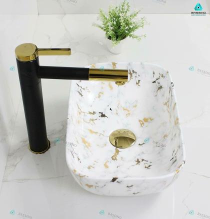 Bassino Art Wash Basin Countertop, Tabletop Ceramic Bathroom Basins ...