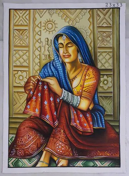 Hanish Arts & Crafts Modern Rajasthani Handmade Painting 24 inch x 36 ...