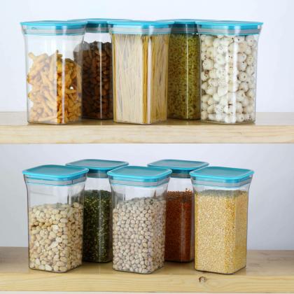 PREXO Blue Plastic Kitchen Grocery Storage Containers 1100 ml - Pack Of ...