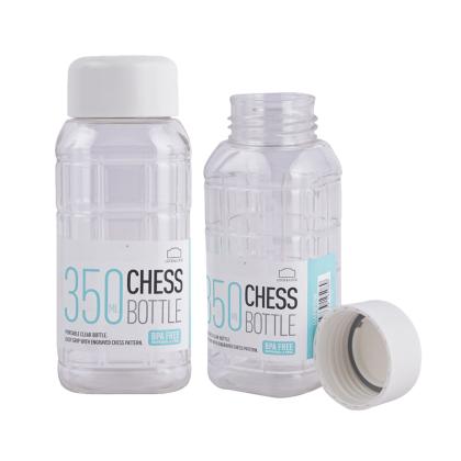Lock & Lock Chess Plastic Water Bottle, 350ml, Transparent, Set of 2 ...